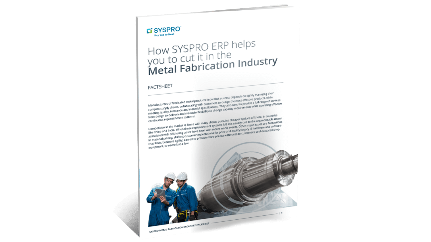 Metal Fabrication ERP Module | Factsheet | SYSPRO ERP