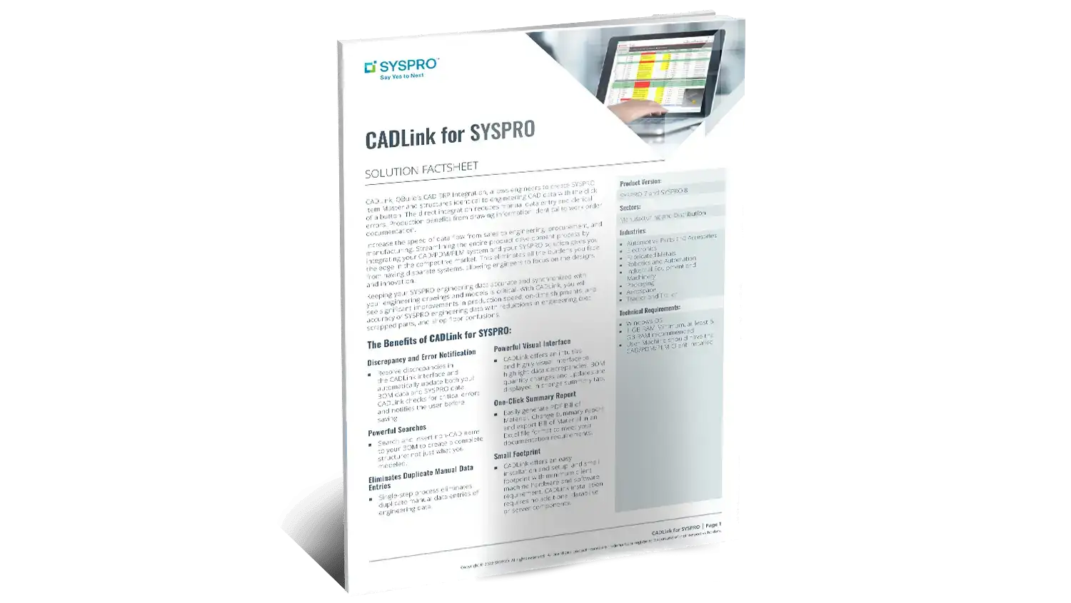 CADLink for SYSPRO - SYSPRO - Philippines